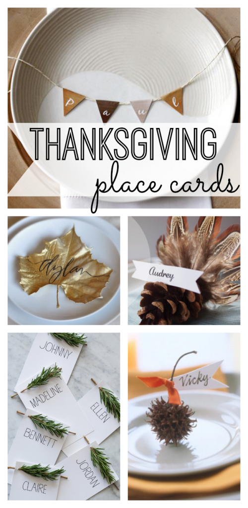 Thanksgiving Place Cards - My Life and Kids