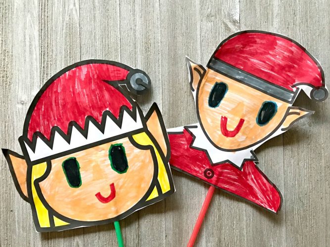 Christmas Elf Coloring Sheets - My Life and Kids