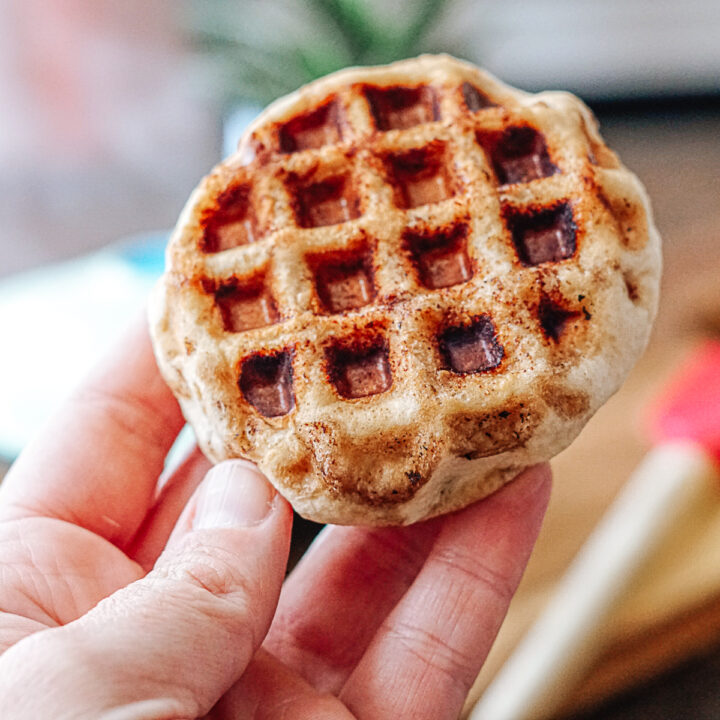Easy Cinnamon Roll Waffles in the Dash Mini Waffle Maker - My Life and Kids